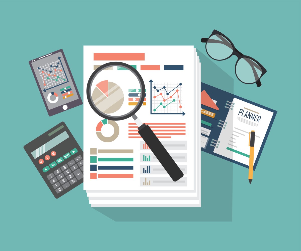 Auditing concept vector illustration. Tax process. Business background ...